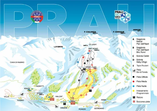 Sciare a Prali: come arrivare, piste e impianti, skipass, dove mangiare ...